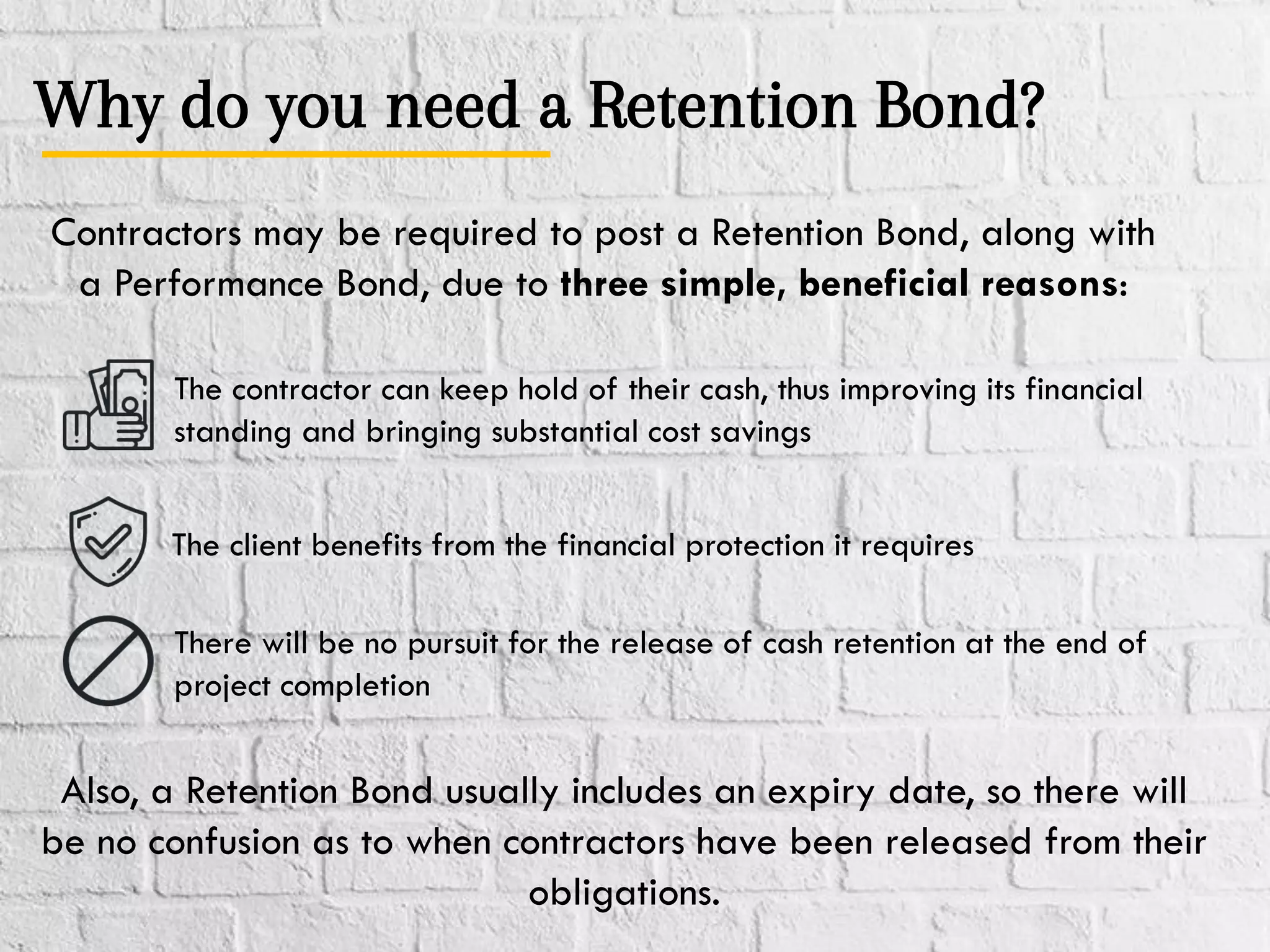 Performance bond vs. Retention Bond | PDF