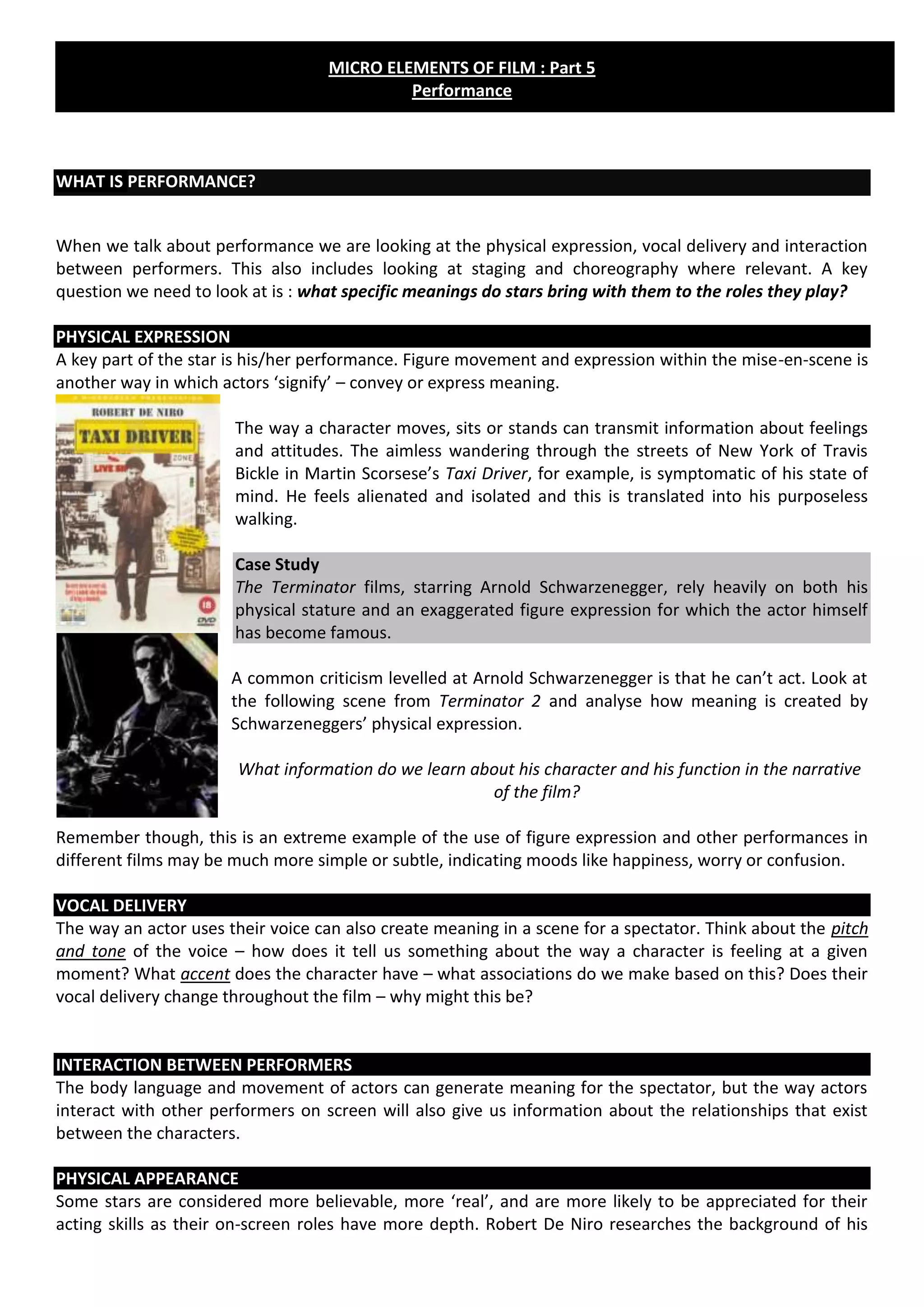 Performance booklet | DOCX | Movies | Entertainment