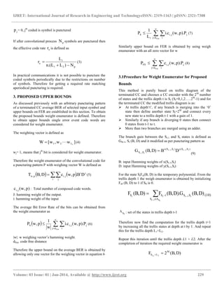 Performance bounds for unequally punctured terminated convolutional codes | PDF