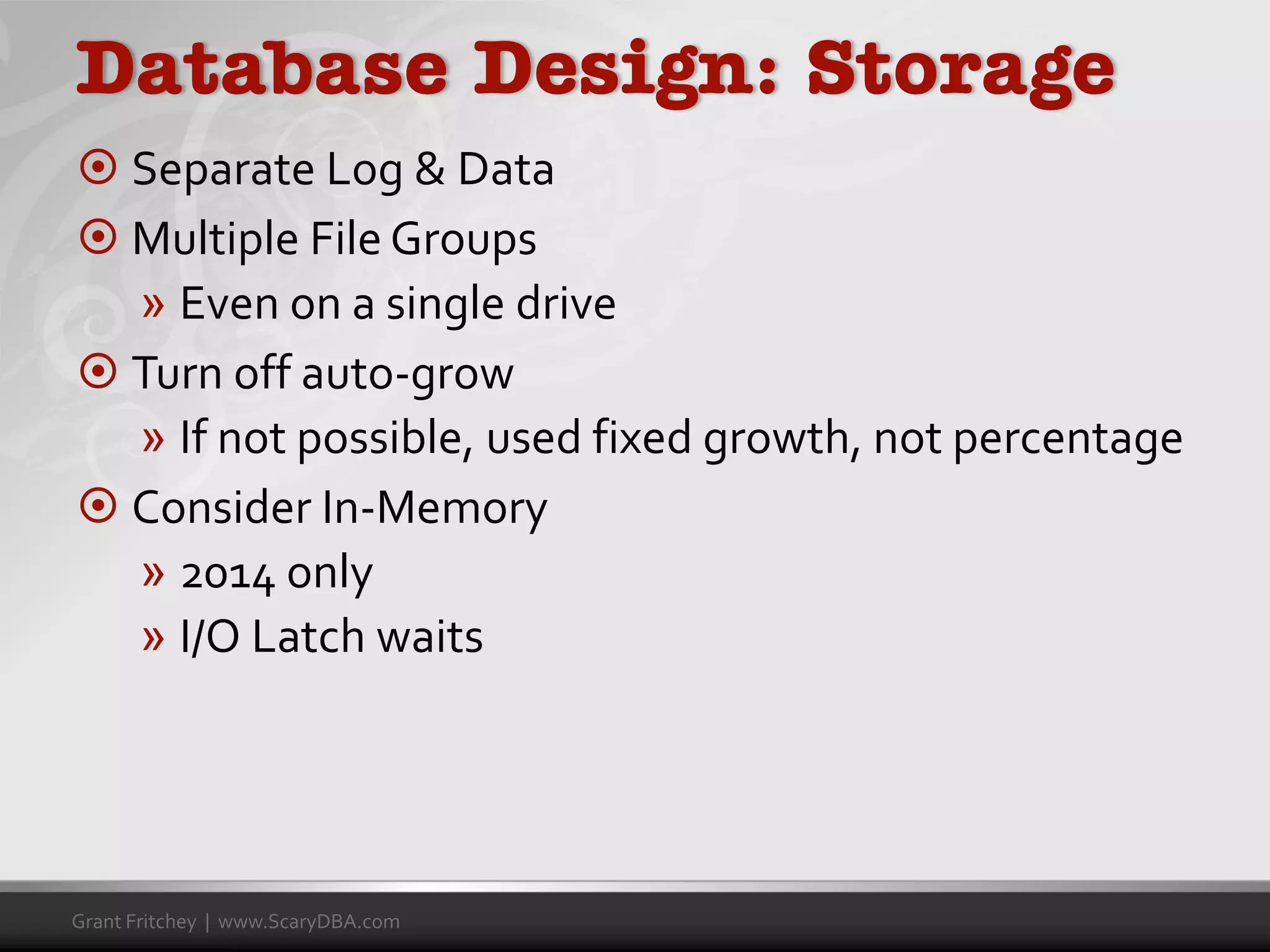 SQL Server Optimization Checklist | PPT SQL Server Optimization Checklist | PPT