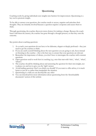 Performance coaching handbook | PDF | Free download