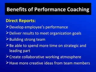 Performance coaching introduction by sirirat siriwan | PPT