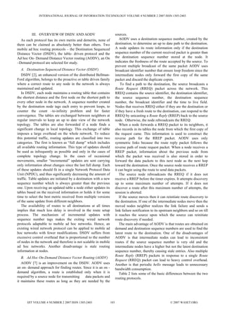 Performance Comparison and Analysis of Table-Driven and On-Demand Routing Protocols for Mobile ...