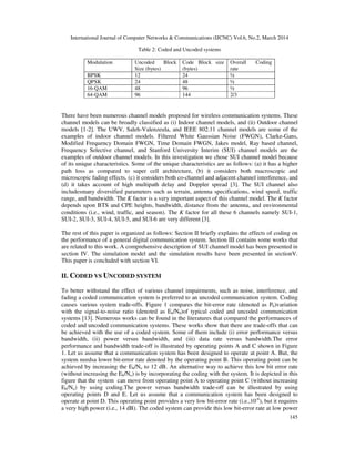 Performance comparison of coded and uncoded ieee 802.16 d systems under stanford university ...