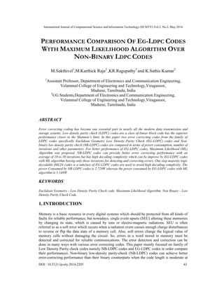 Performance comparison of eg ldpc codes | PDF