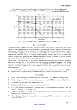 Performance Comparison of FFT, DHT and DCT Based OFDM Systems with BPSK as A Modulation ...