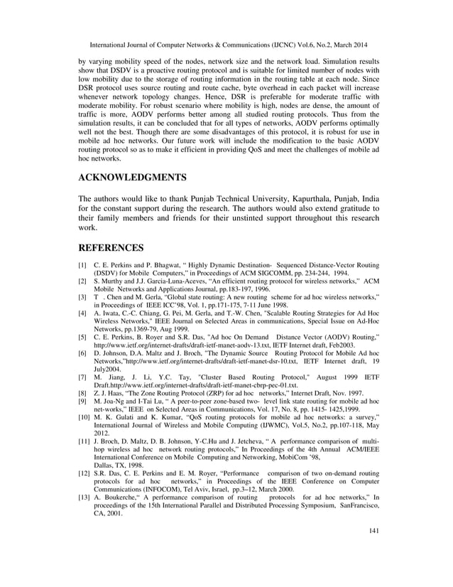 Performance Comparison Of Mobile Ad Hoc Network Routing Protocols Pdf 3708