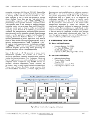 Performance comparison of row per slave and rows set per slave method in pvm based parallel ...