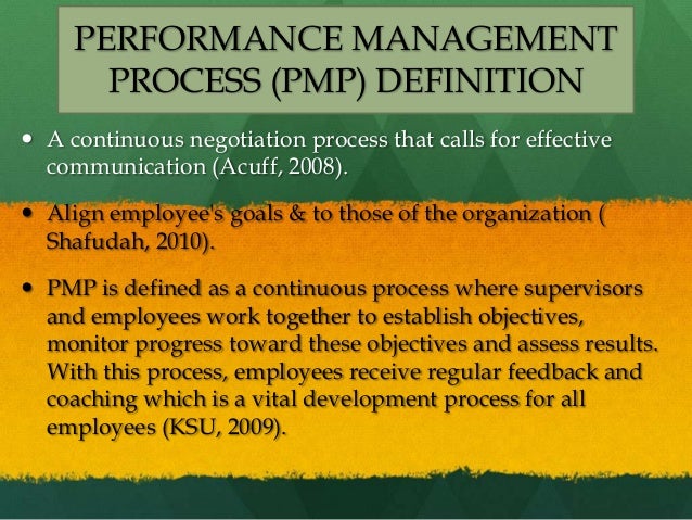 Chapter 2: Performance Management Process Chapter 2: Performance Management Process