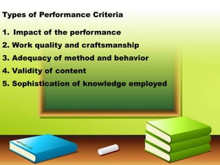 Performance criteria | PPTX