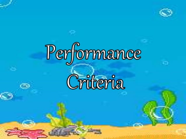 Performance criteria | PPT