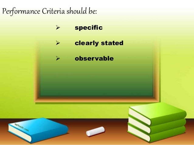 Performance criteria