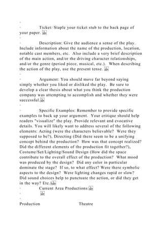 · Performance Critique Assignment· During the first month of.docx