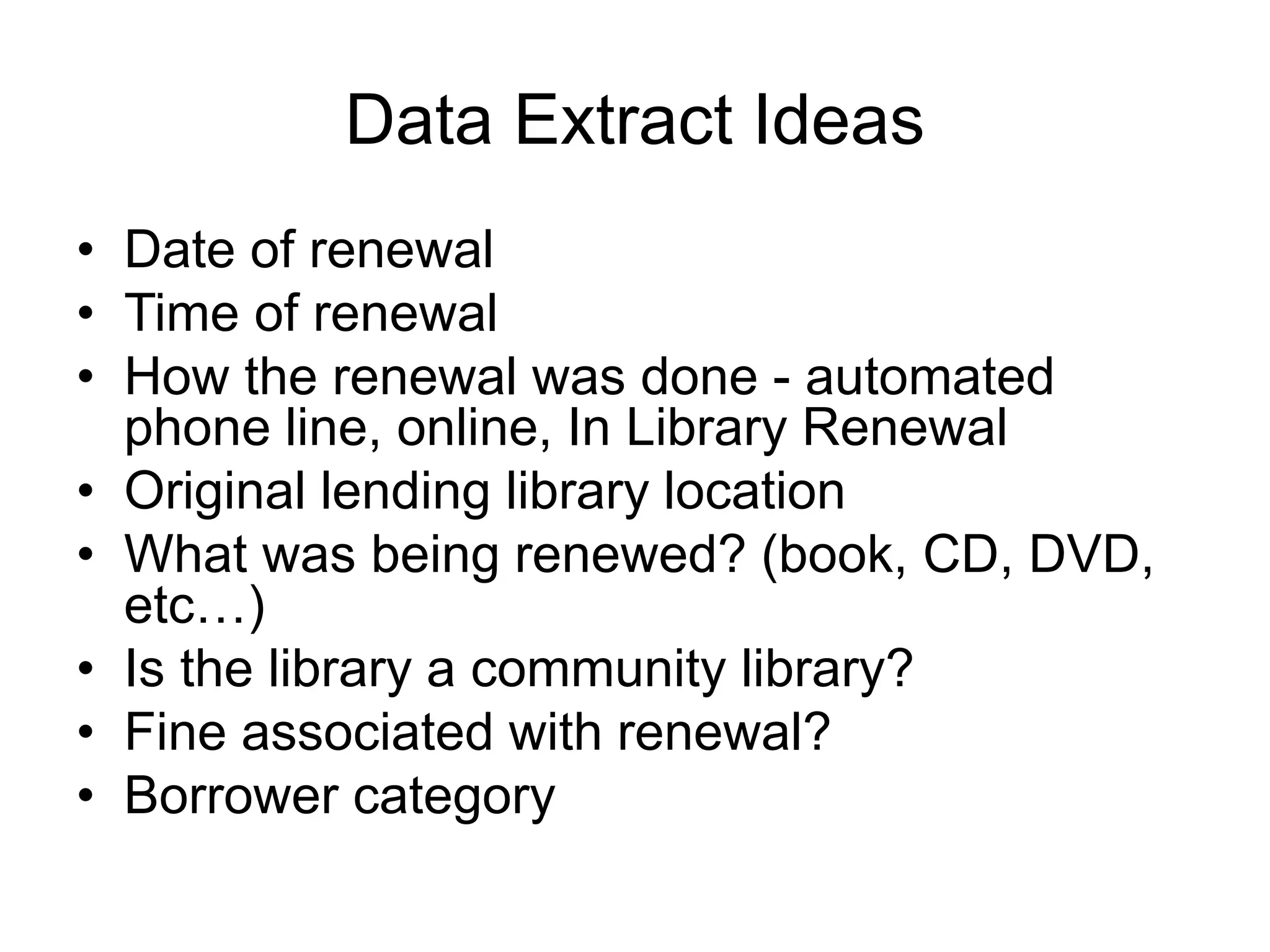 Library Renewals - Performance Dashboards | Kate Sahota | July 2014 | PPTX