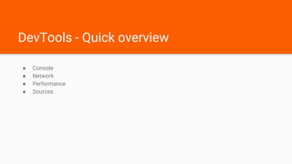 Performance & dev tools | PPTX