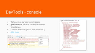 Performance & dev tools | PPTX