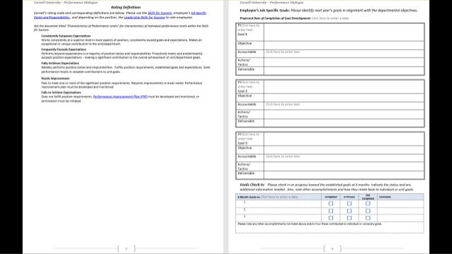 Performance dialogue