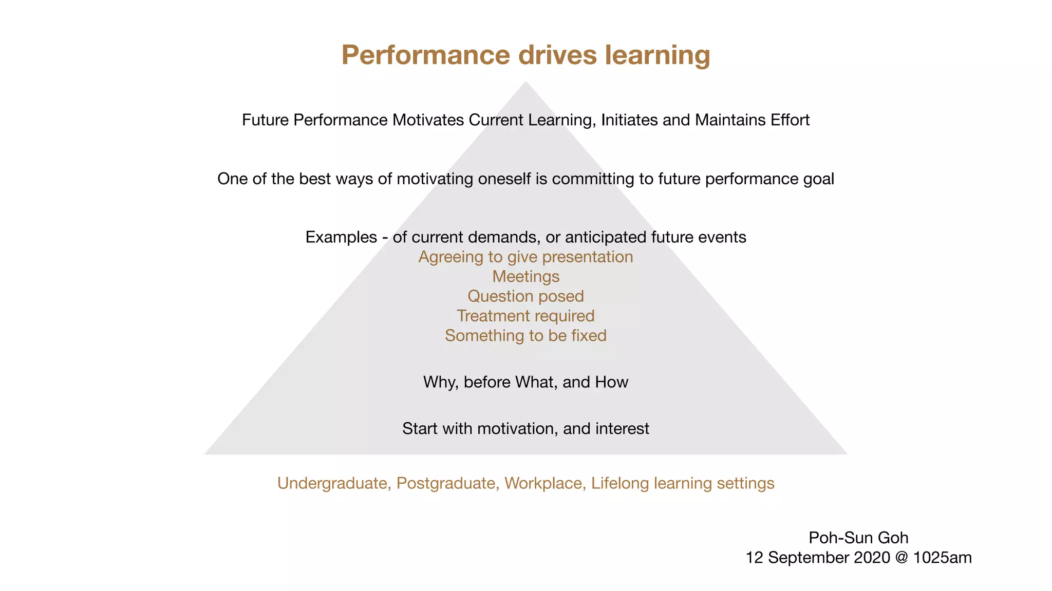 Performance drives Learning | PDF