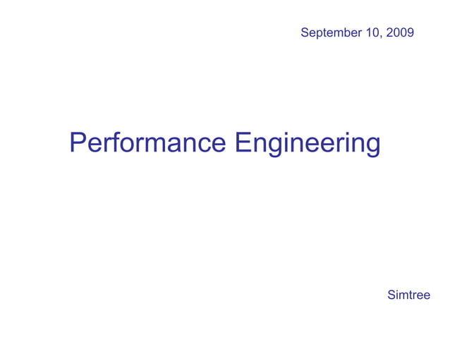 Performance Engineering | PPT