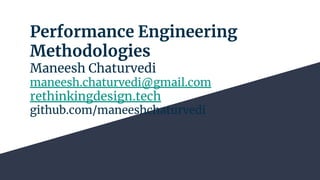 Performance engineering methodologies | PPT