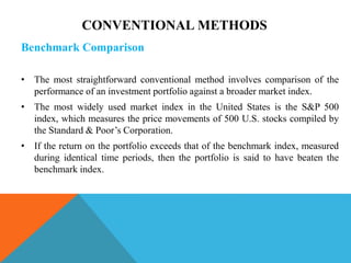 PORTFOLIO PERFORMANCE EVALUATION | PPTX