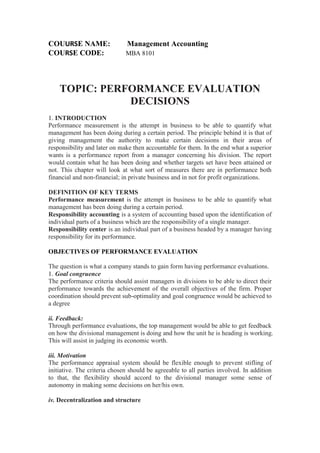 PERFORMANCE EVALUATION DECISIONS.docx