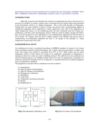 Performance evaluation of a air conditioner according to different test ...