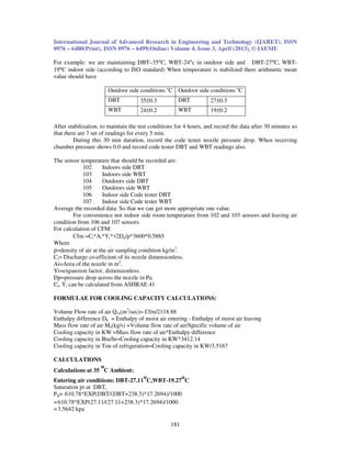 Performance evaluation of a air conditioner according to different test ...