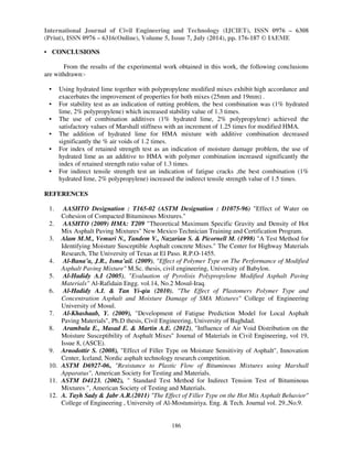 Performance evaluation of asphalt mixture modified by hydrated lime and ...