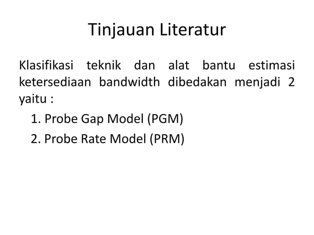 Performance Evaluation Of Available Bandwidth Estimation Tools In Ftth Networks Ppt