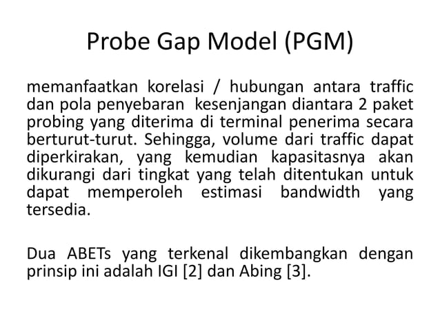 Performance Evaluation Of Available Bandwidth Estimation Tools In Ftth Networks Ppt