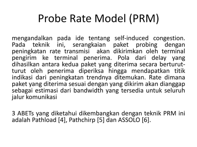 Performance Evaluation Of Available Bandwidth Estimation Tools In Ftth Networks Ppt