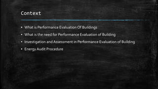 Performance Evaluation of Building_Assignment 1.pptx