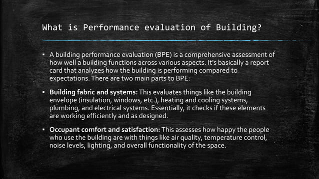 Performance Evaluation of Building_Assignment 1.pptx