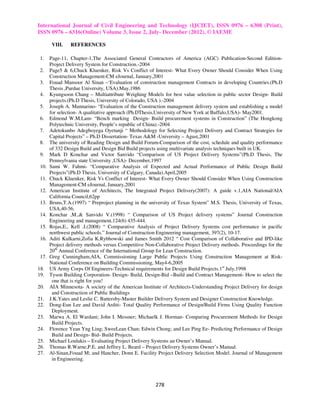Performance evaluation of design build (d-b) projects | PDF