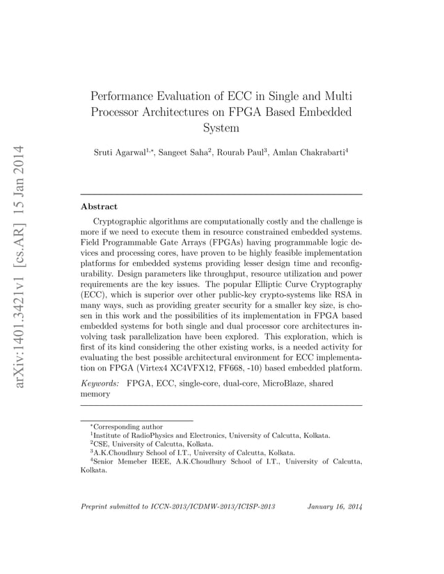 Performance evaluation of ecc in single and multi( eliptic curve) | PDF