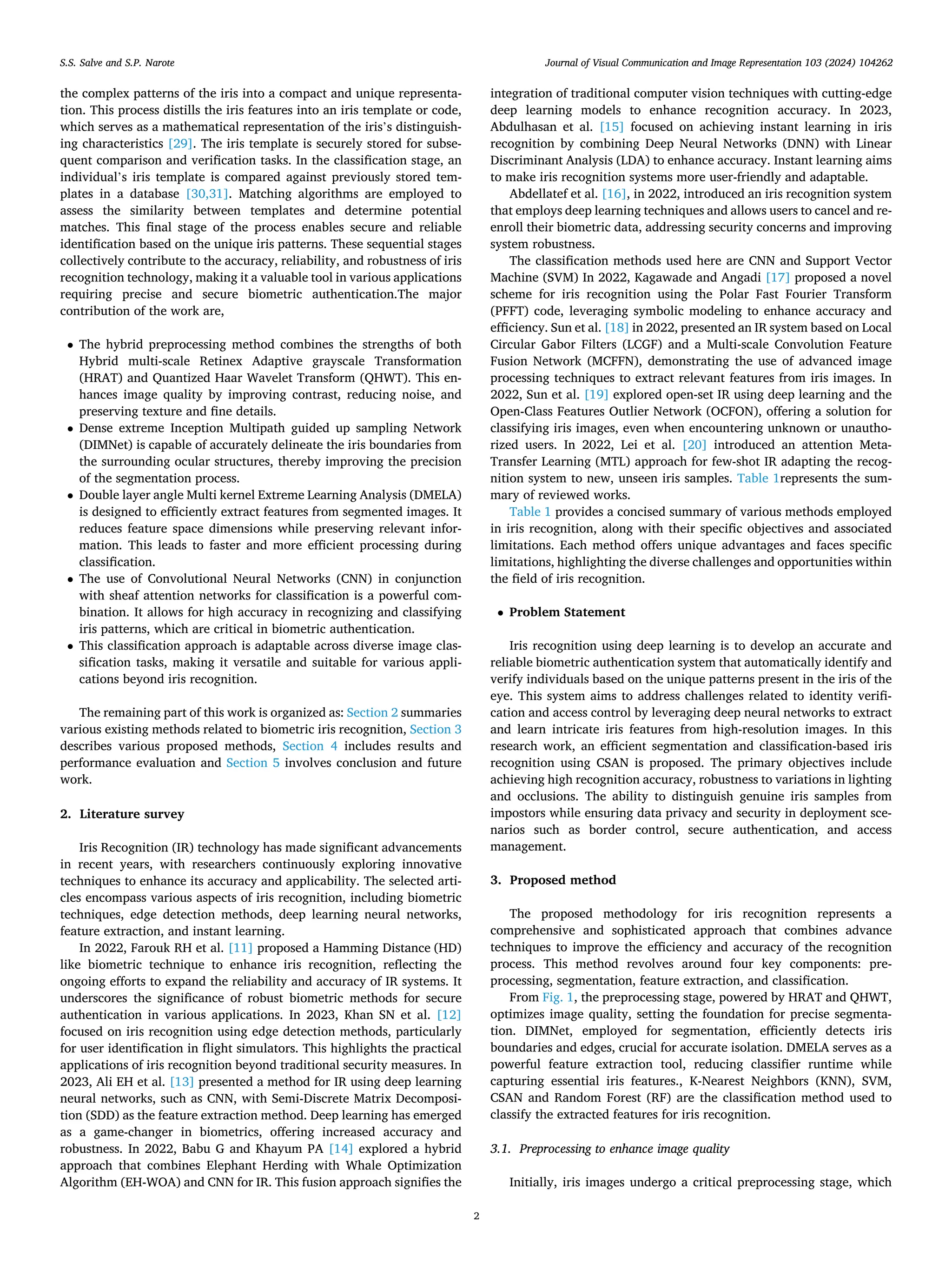 Performance Evaluation Of Efficient Segmentation And Classification Based Iris Recognition Using
