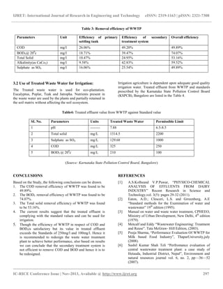 Performance evaluation of existing waste water treatment plant | PDF