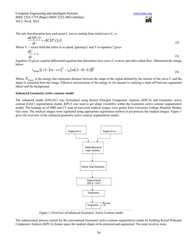 Performance Evaluation Of Geometric Active Contour Gac And Enhanced