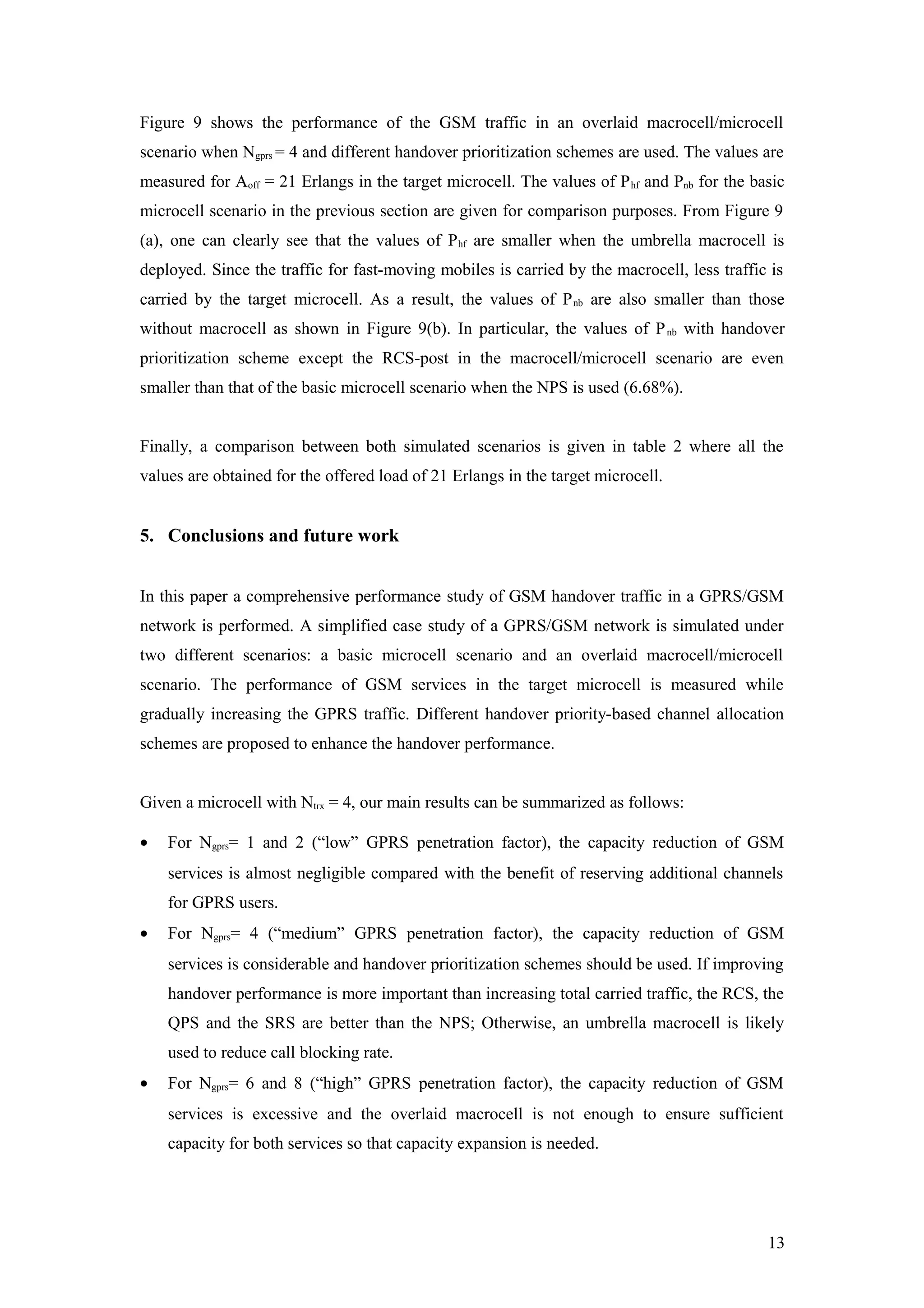Performance Evaluation Of Gsm Handover Traffic In A Gprsgsm Network Doc