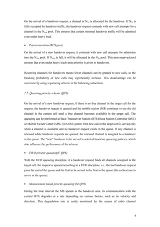 Performance evaluation of gsm handover traffic in a gprsgsm network | DOC
