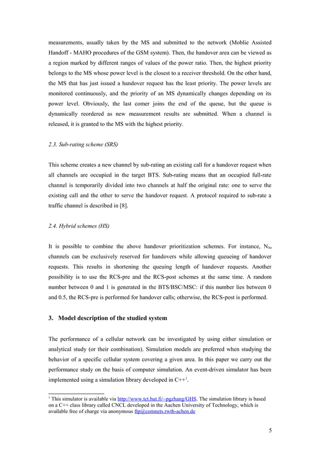 Performance Evaluation Of Gsm Handover Traffic In A Gprsgsm Network Doc