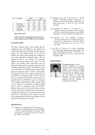Performance Evaluation of H.264 AVC Using CABAC Entropy Coding For Compound Image Compression | PDF