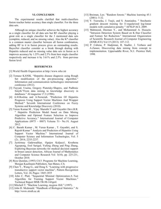 Performance evaluation of hepatitis diagnosis using single and multi classifiers fusion final | PDF