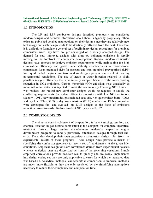Performance Evaluation Of Lean Premixed Prevapourised Combustion