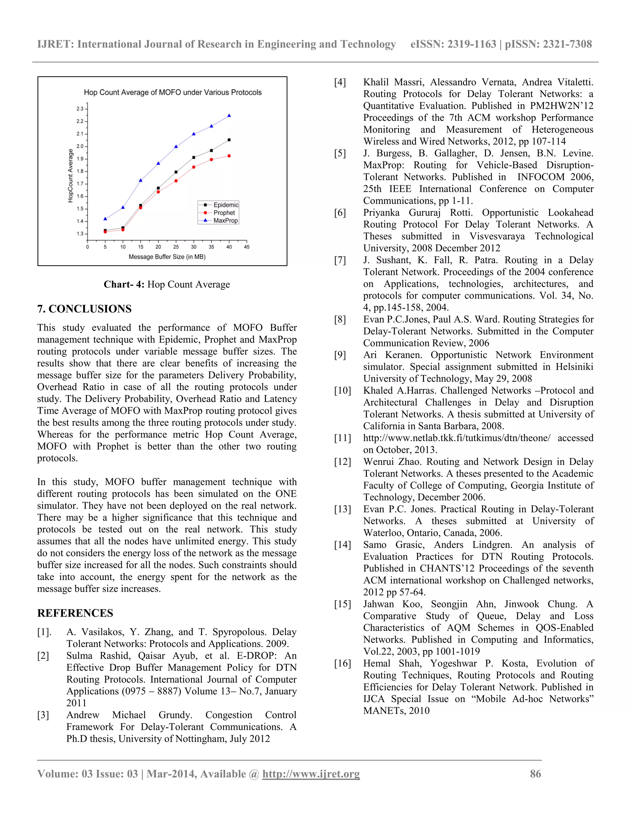 Performance Evaluation Of Mofo Buffer Management Technique With Different Routing Protocols In