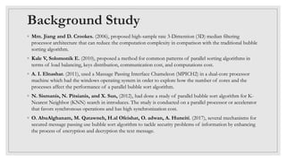 Performance evaluation of parallel bubble sort algorithm on supercomputer IMAN1. | PPT