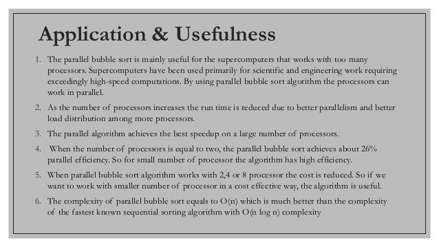 Performance Evaluation Of Parallel Bubble Sort Algorithm On Supercomp