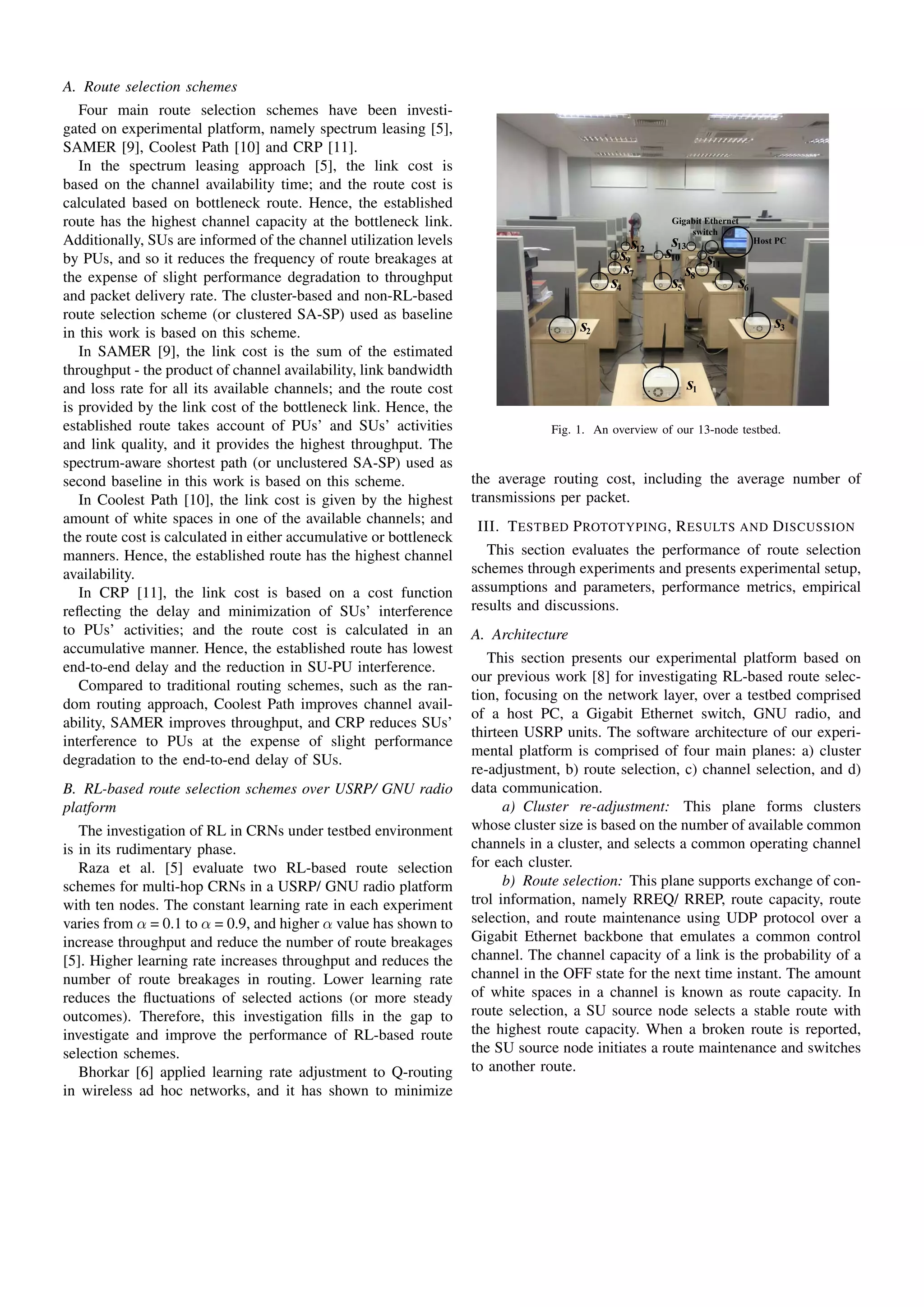 Performance Evaluation Of Route Selection Schemes Over A Clustered Cognitive Radio Network Pdf