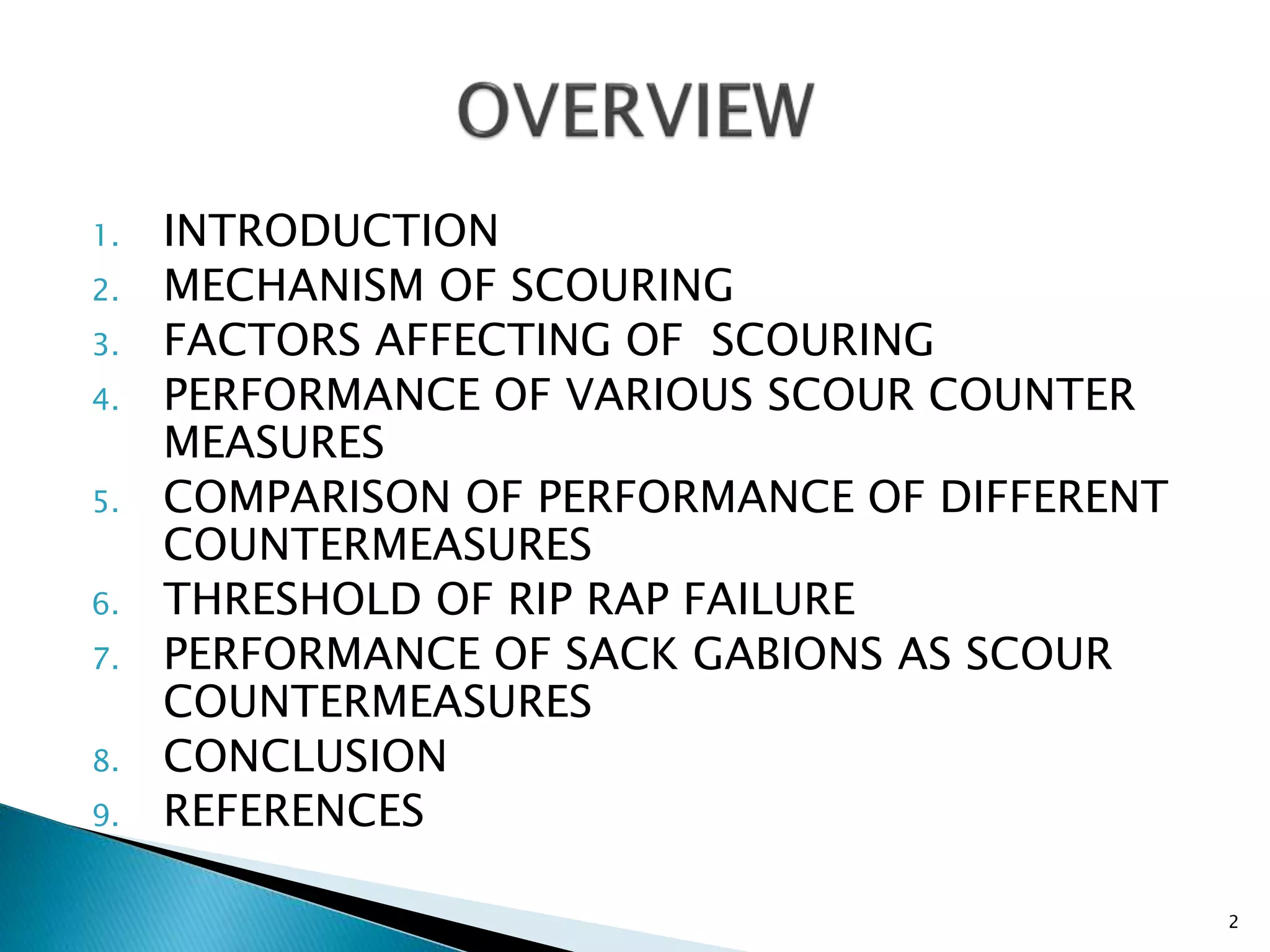 Performance evaluation of scour countermeasures | PPTX